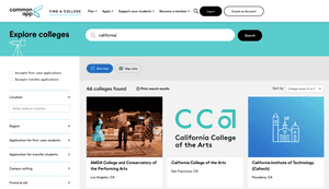 Navigating Common App's Explore Colleges profiles